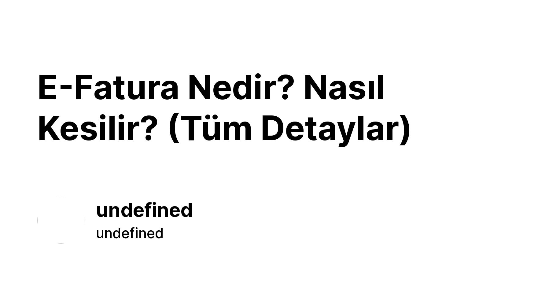 E-Fatura Nedir? Nasıl Kesilir? (Tüm Detaylar) - ikas