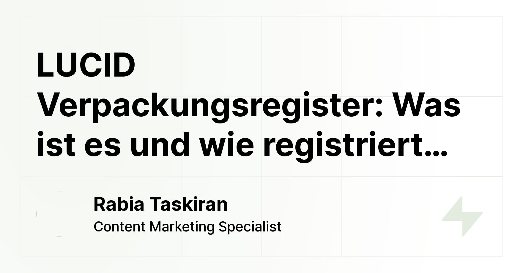 LUCID Verpackungsregister: Was ist es und wie registriert man sich? - ikas