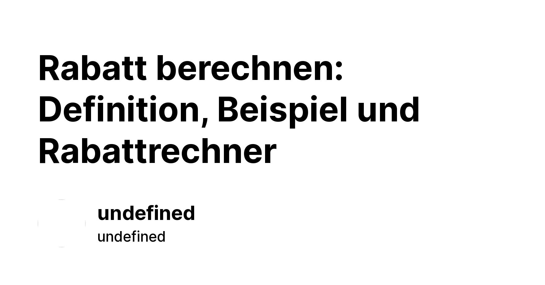 Rabatt berechnen: Definition, Beispiel und Rabattrechner - ikas