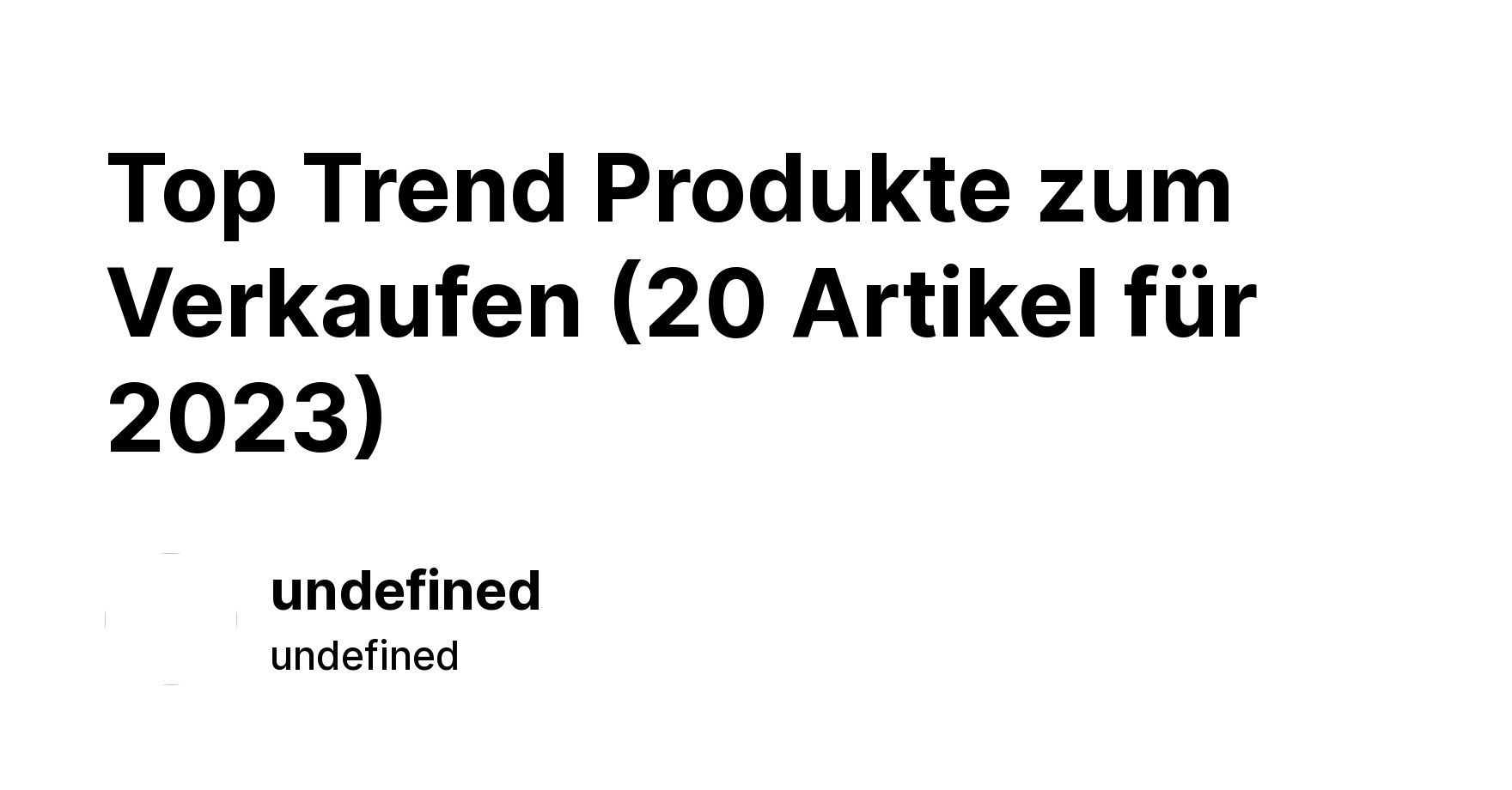 Top Trend Produkte zum Verkaufen (18 Artikel für 2023) - ikas