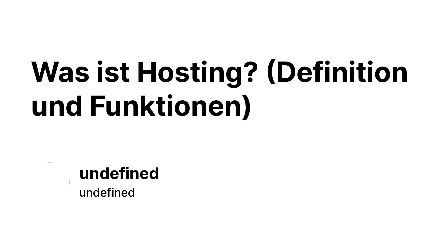 Was ist Hosting? (Definition und Funktionen) - ikas