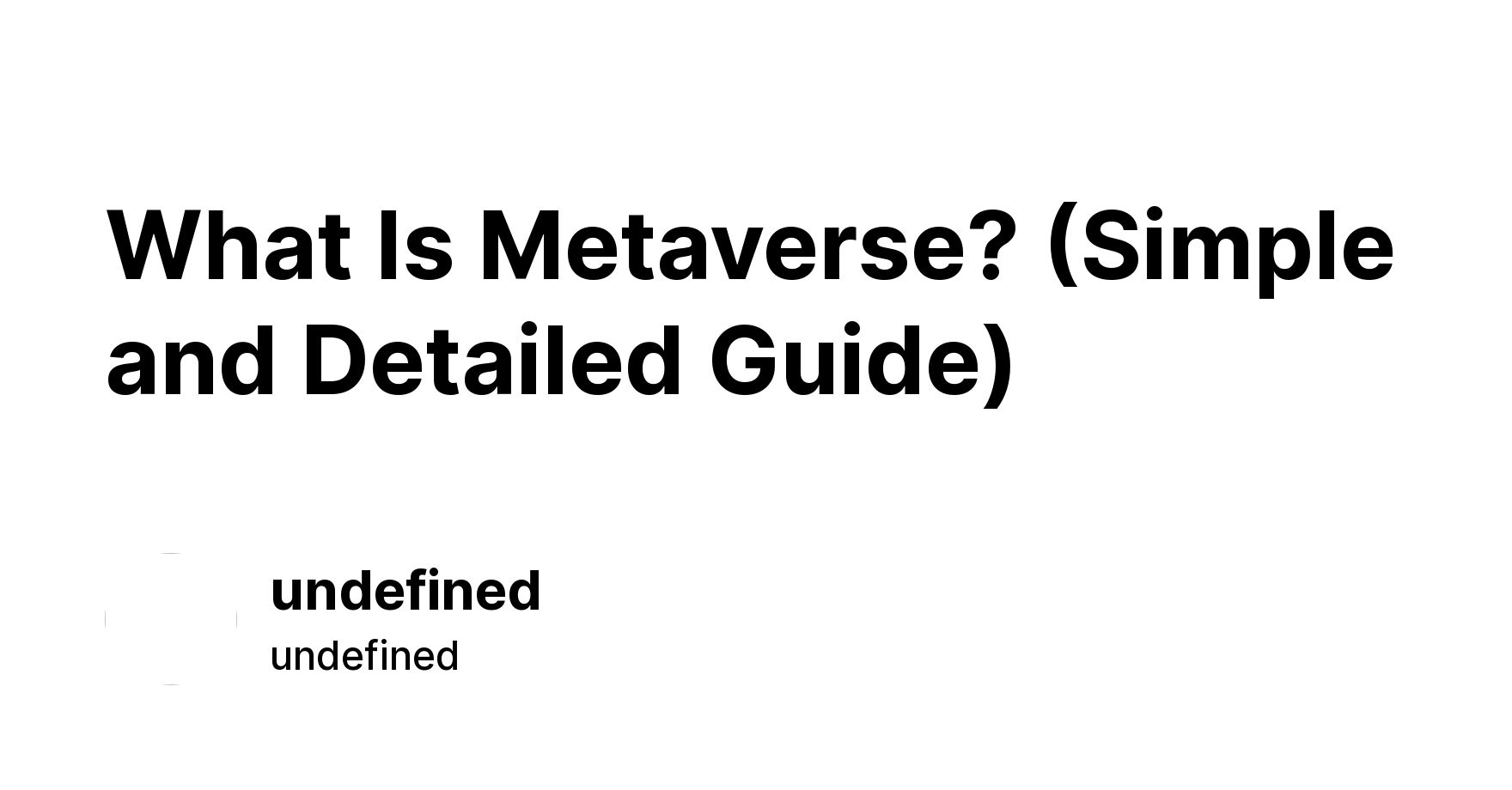 What Is Metaverse? (Simple and Detailed Guide) - ikas