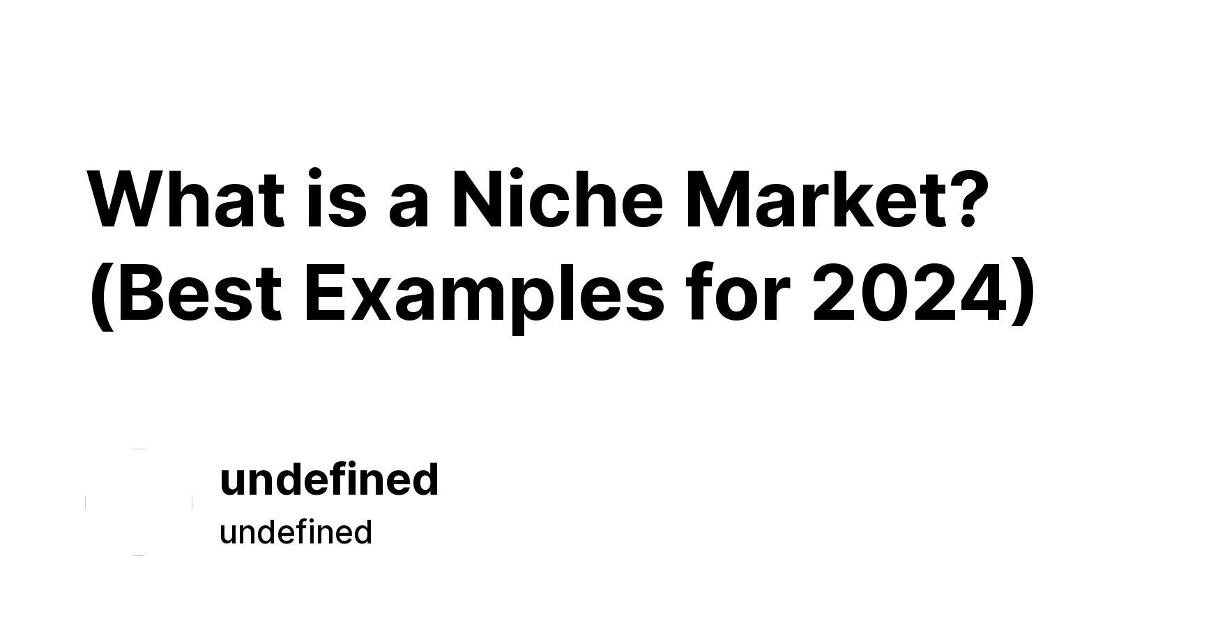 What is a Niche Market? (Best Examples for 2024) - ikas
