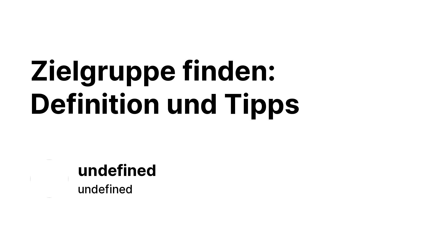 Zielgruppe finden: Definition und Tipps - ikas